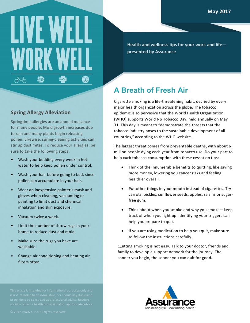 MAY WELLNESS NEWSLETTER – PASS IEA/NEA