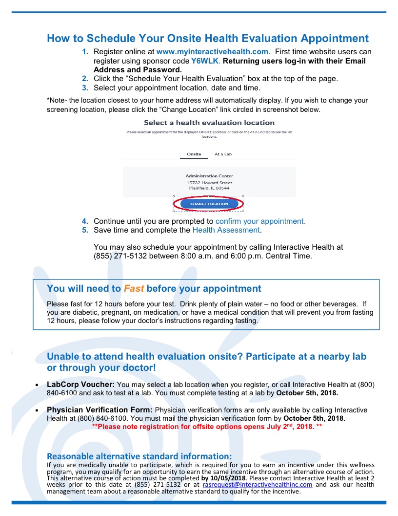 BIOMETRIC Screenings Flyer – PASS IEA/NEA